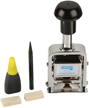Chrome 9990 Automatic 6 Digit Numbering Machine with Digit Pen – for ...