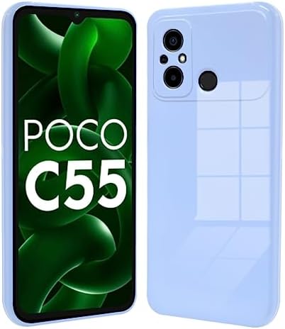 Fashionury Poco C55 Back Cover | Glossy Soft Silicon Flexible | Camera ...
