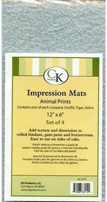 Amazon.com: ANIMAL PRINTS IMPRESSION MATS 4pc Fondant Gumpaste Cake ...