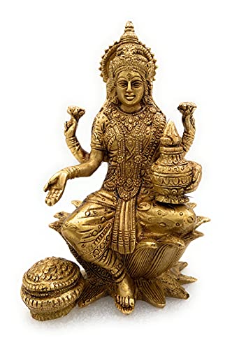 South Indian Arts Brass Laxmi Idol | Lakshmi Statue | Murti | Goddess ...