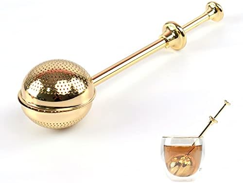 Amazon.com: Extra Fine Mesh Loose Leaf Tea Infuser, Gold Stainless ...