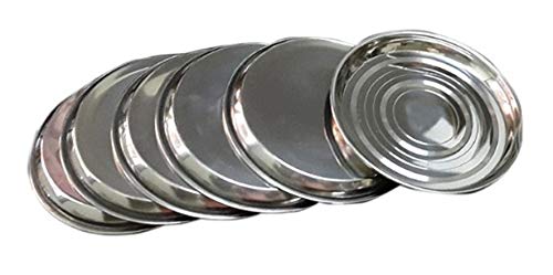 Buy Dynore stainless steel Breakfast Plates Set of 6 | Quarter Plates ...