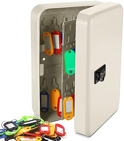 Topsky Outdoor Key Safe Wall Mounted Lock Box Steel Key Storage Cabinet ...