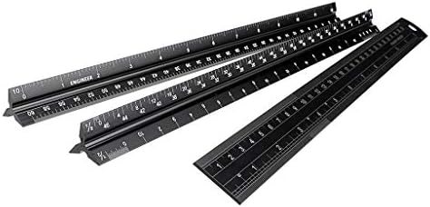BTSKY 3 Pack 12 Inches Triangular Architectural Engineering Metric ...