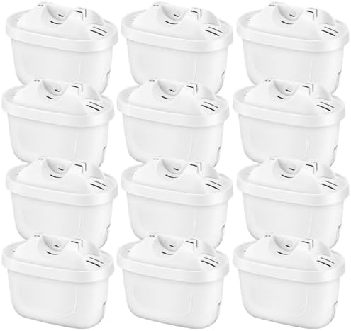 12 Pack Replacement Water Filter Cartridges Compatible with Brita ...