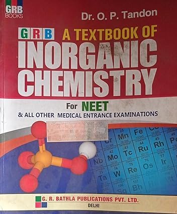 Buy GRB Inorganic Chemistry For NEET By OP Tandon (Second Hand & Used ...
