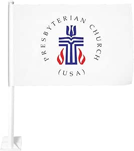 Amazon.com : 12x18 Presbyterian Church Cross Seal Car Flag Double Sided ...