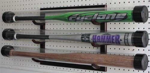 Amazon.com: Baseball Bat Tubes Display Rack Holder Hanger (Mahogany ...