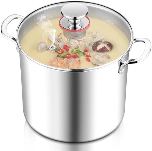 Amazon.com: Herogo 12-Quart 18/10 Stainless Steel Stock Pot with Lid ...