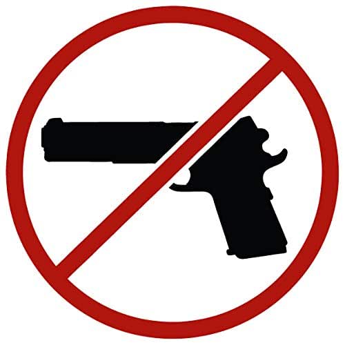 Amazon.com: No Guns Two Colors Rifle Machine Gun Firearm Car Window ...