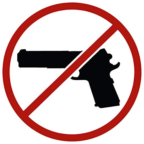 Amazon.com: No Guns Two Colors Rifle Machine Gun Firearm Car Window ...