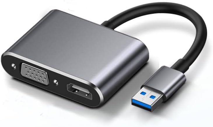 GERUI USB 3.0 to HDMI VGA Adapter, Support HDMI VGA Sync 1080P Output ...