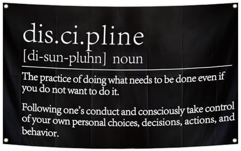 Amazon.com : Discipline Motivational Flag,3X5 FT Double Stitching On ...