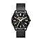 MKSWC MK8606 Reloj Extensible Acero Plata, Caratula Negro, Análogo para ...