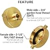 Amazon.com : Brass Fire Hydrant Adapter 2-1/2" NST (NH) Female x 3/4 ...