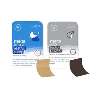 Wellbeing Nutrition Melts Testo Power + Restful Sleep (30x2 Oral Strips ...