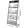 Amazon.com: Vmsiuory Floor Standing Magazine Rack, 4 Tier Document ...