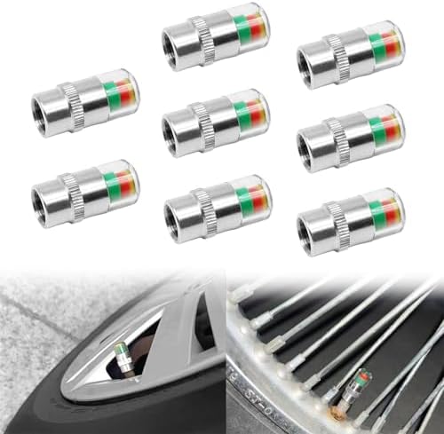 Amazon.com: 8pcs Universal Car Tire Pressure Monitor Valve Stem Caps ...