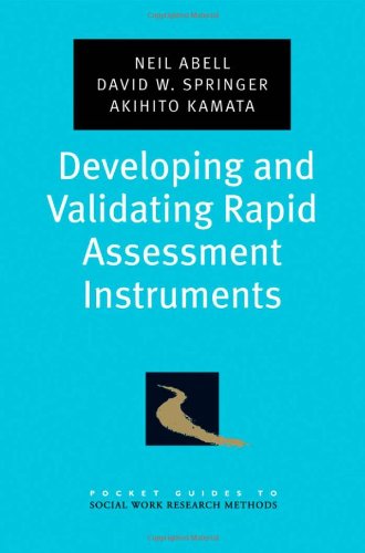 Developing and Validating Rapid Assessment Instruments (Pocket Guides ...
