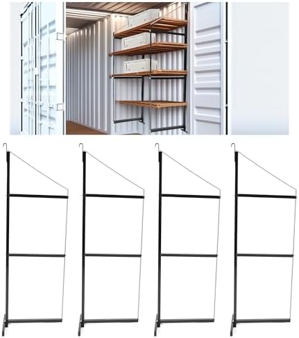 Amazon.com: HECASA 4Pcs Container Shelving Shelf Bracket 3 Tier ...