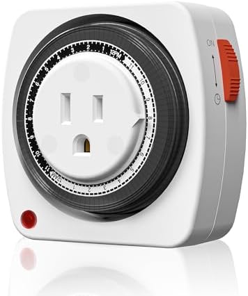Amazon.com: TN311 Heavy-Duty 24-Hour Indoor Mechanical Plug-in Timer ...