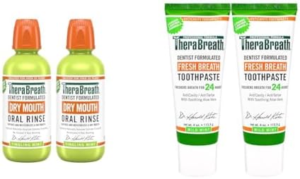 Amazon.com : TheraBreath Dry Mouth Oral Rinse, Tingling Mint, Dentist ...