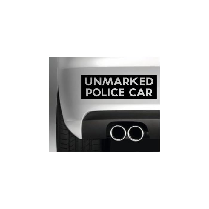 Buy South Coast Stickers UNMARKED POLICE CAR STYLE 2 CAR BUMPER STICKER ...