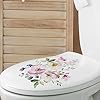 AYFFDIYI Flowers Toilet Lid Stickers,Cute Removable Self-Adhesive ...