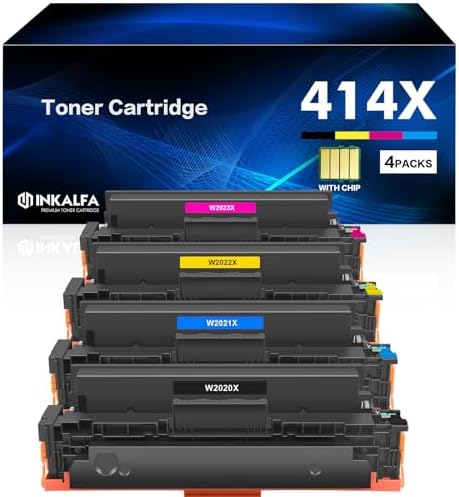 414X 414A Toner Cartridges 4 Pack High Yield Compatible Replacement for ...