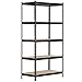 Amazon.com: King’s Rack 5 Layer Black Steel Storage Rack Boltless ...