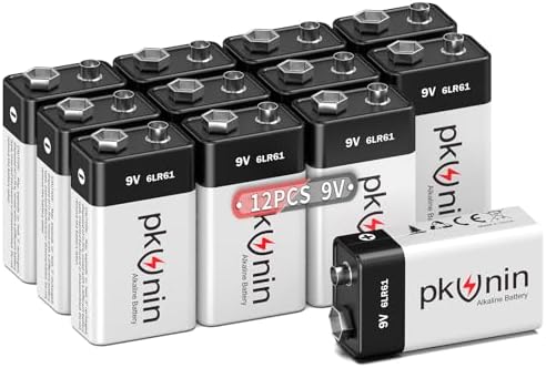 Amazon.com: PKUNIN 9V Batteries Alkaline 9 Volt Battery for Smoke ...