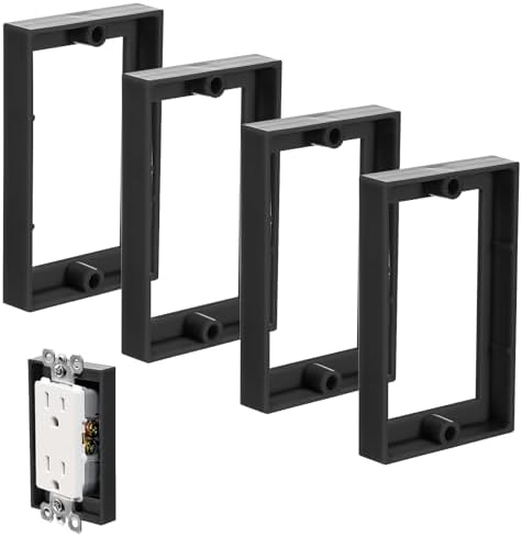 4pcs 1/2 Inch Single Gang Outlet Box Extender, Electrical Outlet ...