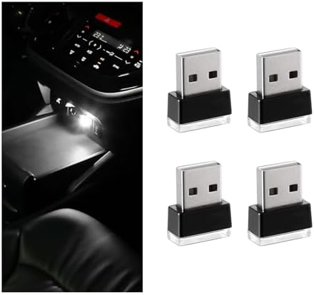 Amazon.com: Sylvil 4 PCS USB LED Car Interior Atmosphere Lamp, Portable ...
