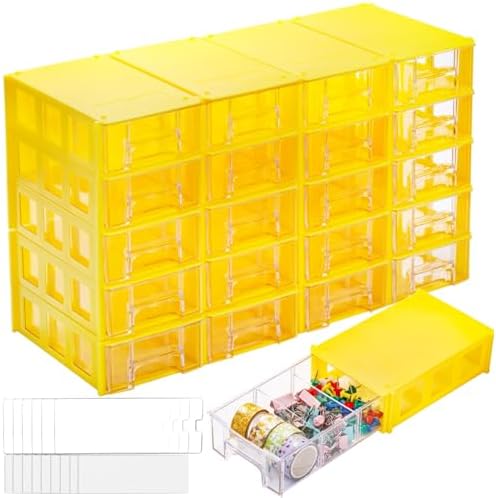 Amazon.com: Goaste 9 Pack Drawer Stacking Storage Cabinet, Plastic ...