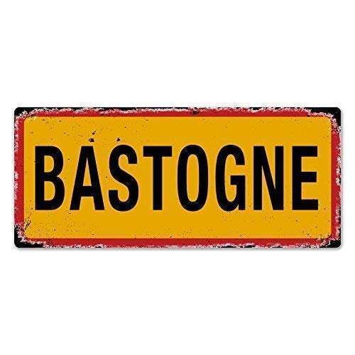 Jesiceny Great Tin Sign Bastogne Ww2 Street Sign Aluminum Metal Sign ...
