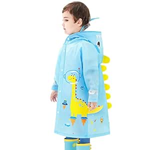 Amazon.com: Kids Raincoat Boys Girls Rain Poncho Toddler Waterpoof Rain Jacket Children Cartoon ...