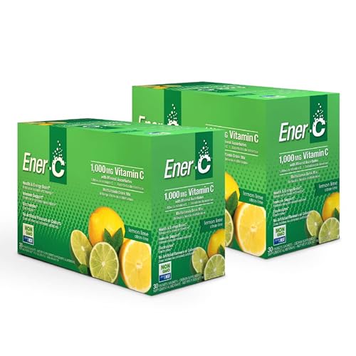 Ener-C Lemon Lime Multivitamin Drink Mix Powder Vitamin C 1000mg ...