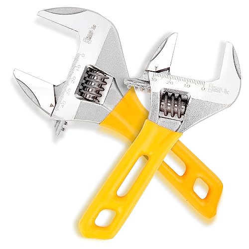 Sharp-tec Adjustable Spanner Set, Wide Jaw Opening Adjustable Wrench ...