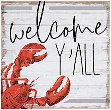 Amazon.com: JINHEQIAO Interesting Metal Tin Sign Welcome Y'all Crawfish ...