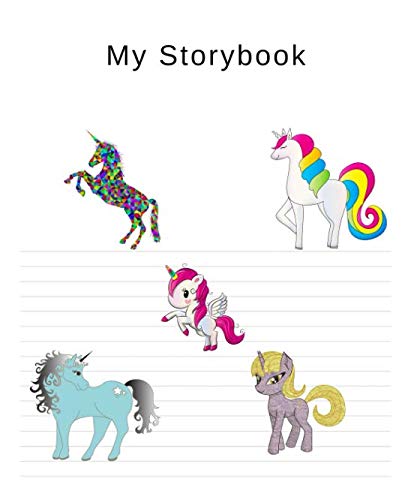 My Storybook: Blank storybook with unicorn-themed cover, 120 pages ...