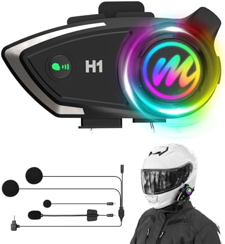 Amazon.com: Moman Motorcycle Intercom Headset, H1 1 Pack Dirt Bike ...