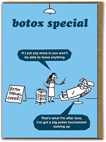 Modern Toss Official Funny Birthday Card - 'Botox Special' - Poker Face ...