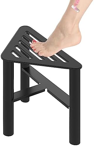 Amazon.com: GIRISHIP Corner Shower Stool,Metal Waterproof Shower Bench ...