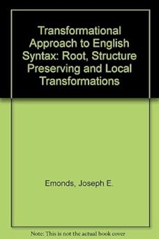 Amazon | Transformational Approach to English Syntax: Root, Structure ...