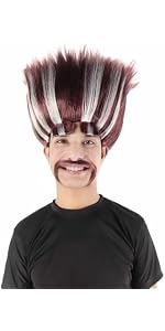 HPO Troll King Wig with Eyebrows and Mustache, Kids Character Cosplay ...