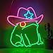 Amazon.com : Cowboy Toad Neon Sign Frog Neon Light Cowboy LED Sign, USB ...