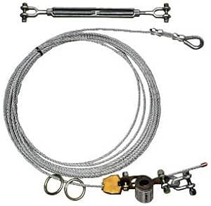 100' Cable Horizontal Lifeline Systems With 3/8" Cable, Cable Grip ...