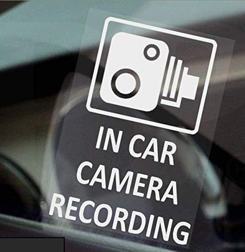 Platinum Place 4 x 60x87mm In Car Camera Recording Window Stickers ...