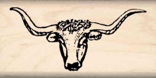 Amazon.com: Stamps by Impression Longhorn Steer Rubber Stamp : Arts ...