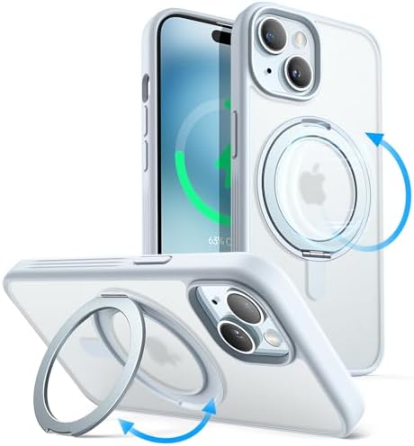 JETech Funda Anillo Giratorio 360 Grados para iPhone 15 6.1 Pulgadas ...